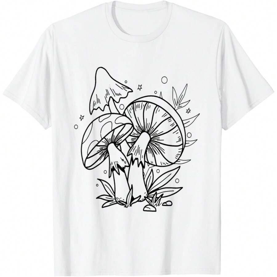 Morel Fungi Mycology Mushroom Hunting Foraging Mushroom T-Shirt | SHEIN South Africa