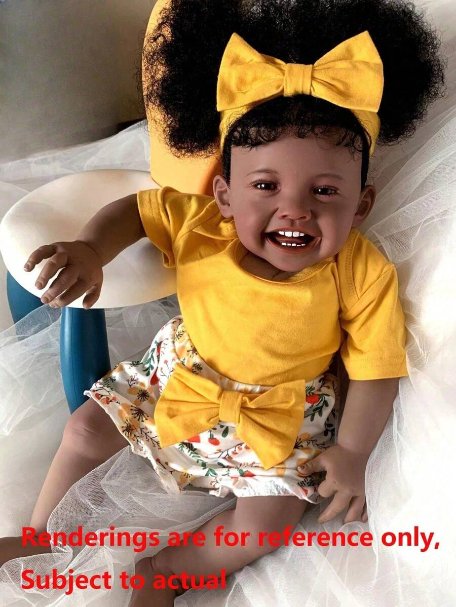 Boneca Reborn Realista de 60 cm com Pele Pintada à Mão e Veias Visíveis ...