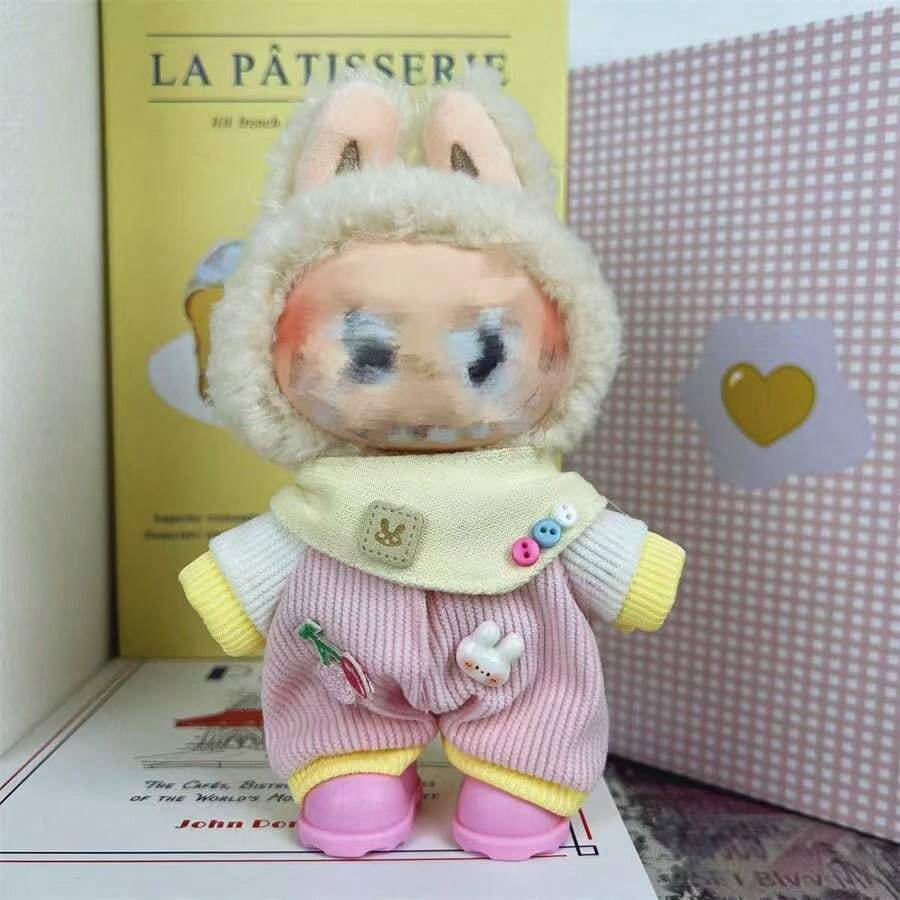17cm Plush Labubu Dolls Clothes Set, Suitable For 1st And 2nd ...