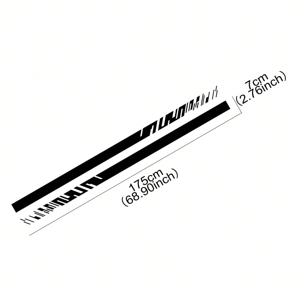 Car Door Stripes Sticker Trims Side Skirt Vinyl Decals Auto Accessories ...