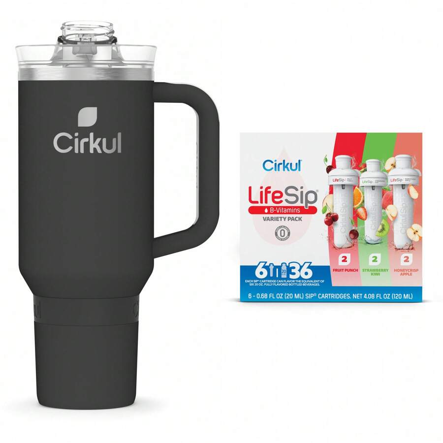 Cirkul 40oz All-Day StrawSip, Carbon Black & Cirkul LifeSip Flavor ... Cirkul 40oz All-Day StrawSip, Carbon Black & Cirkul LifeSip Flavor ...