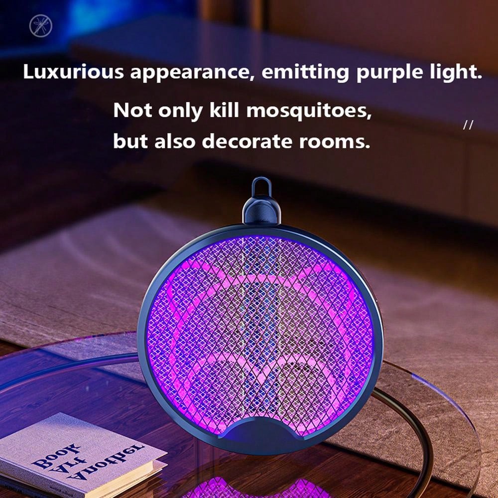 Matamoscas y mosquitos eléctrico plegable recargable por USB con luz UV ...