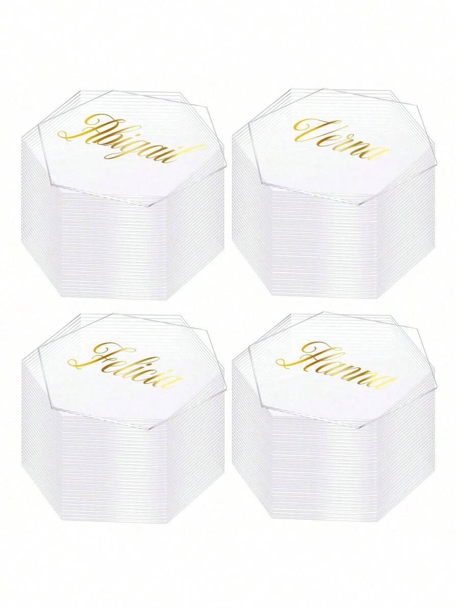 50 Pcs Clear Acrylic Place Cards Acrylic Name Cards Acrylic Table ...