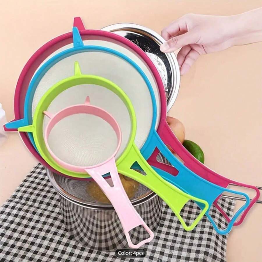 4 pièces Set de passoires fines polyvalentes avec poignées confortables ...