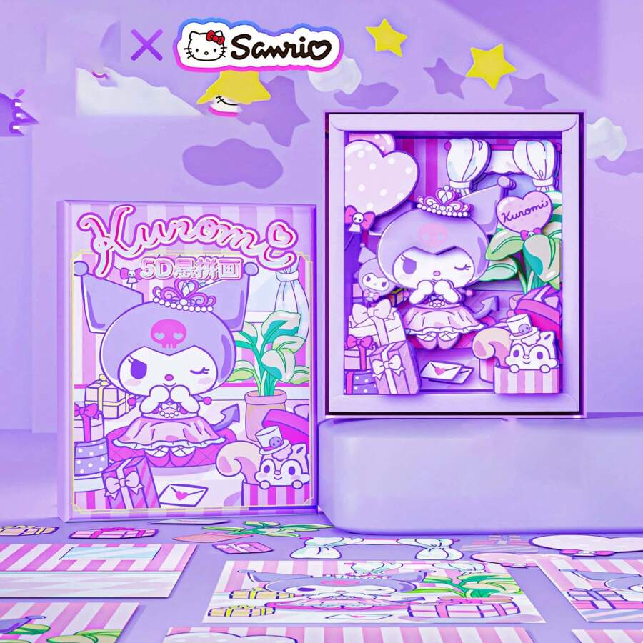 Sanrio 1pc Sanrio Kuromi Silent Book New 3D House DIY Craft Kit, No Cutting Required for Sale ...