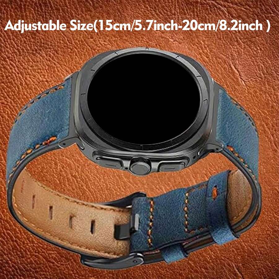 Leather Bands Compatible With Samsung Galaxy Watch Ultra 47mm(2024 ...