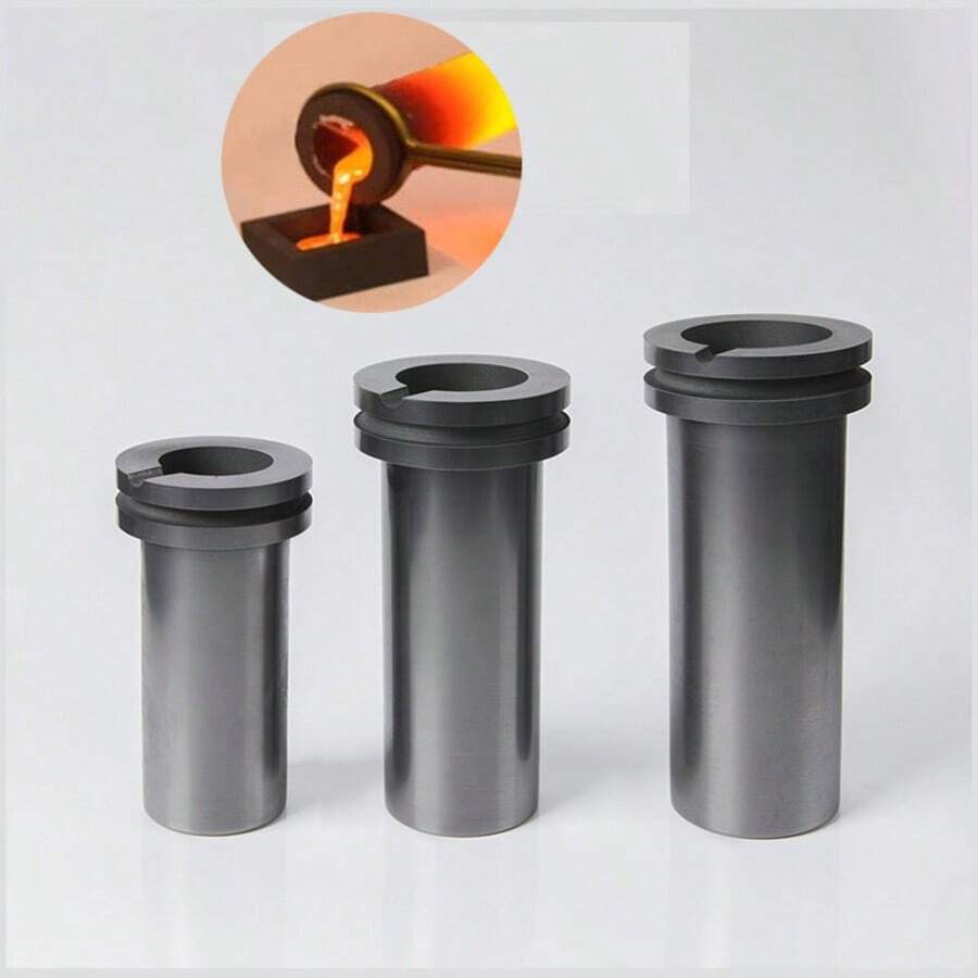 [3kg Dual-Rim Graphite Crucible] Graphite Clay Crucible For Gold And ...