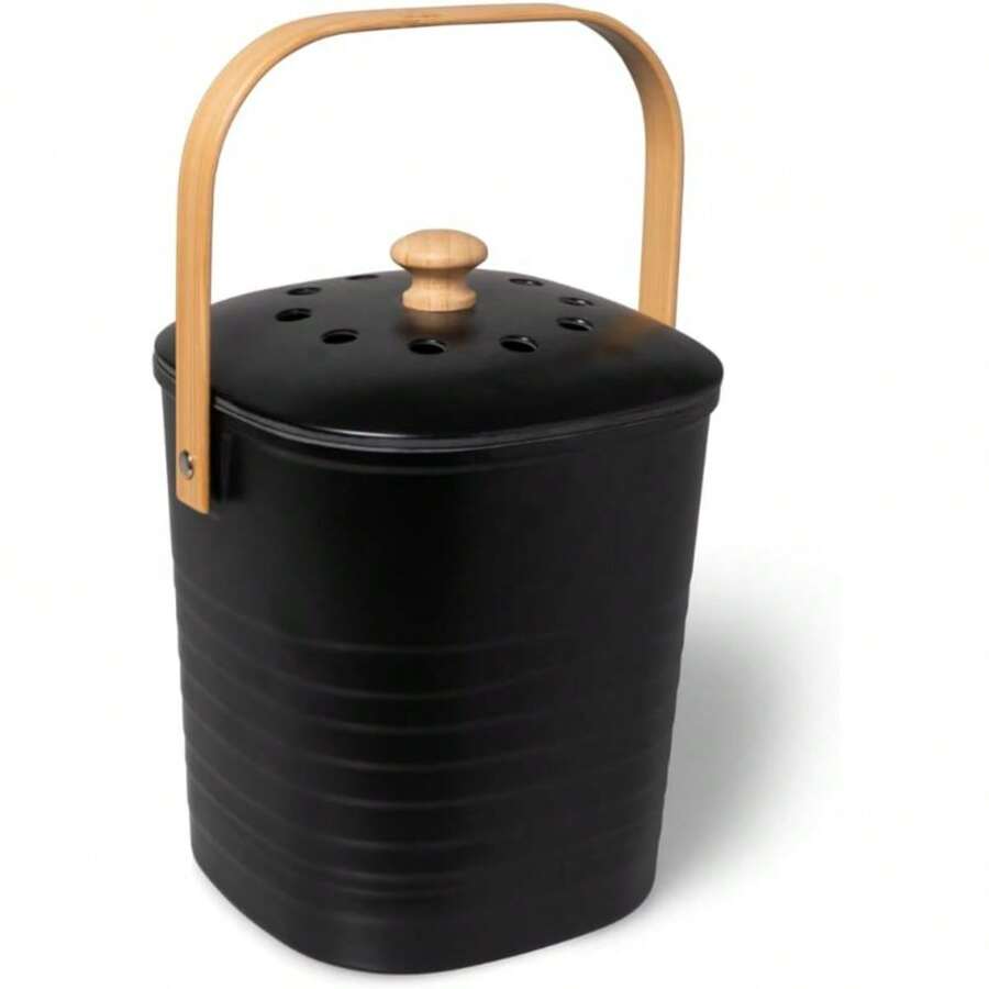 Contemporary Compost Pail | Stylish Kitchen Countertop Compost Bin With ...