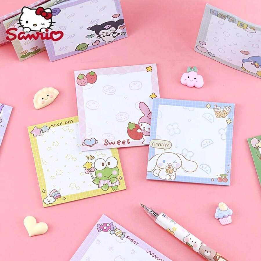 Sanrio 16pcs Sanrio Notepad, Kulomi Melody Cute Cartoon Sticky Notes ...