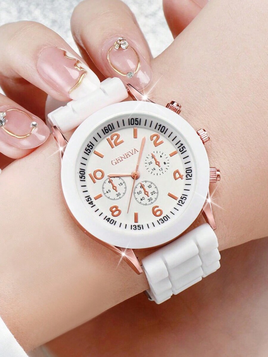 10pcs/Set Women's Fashion High-End Silicone Watches, Candy Color ...