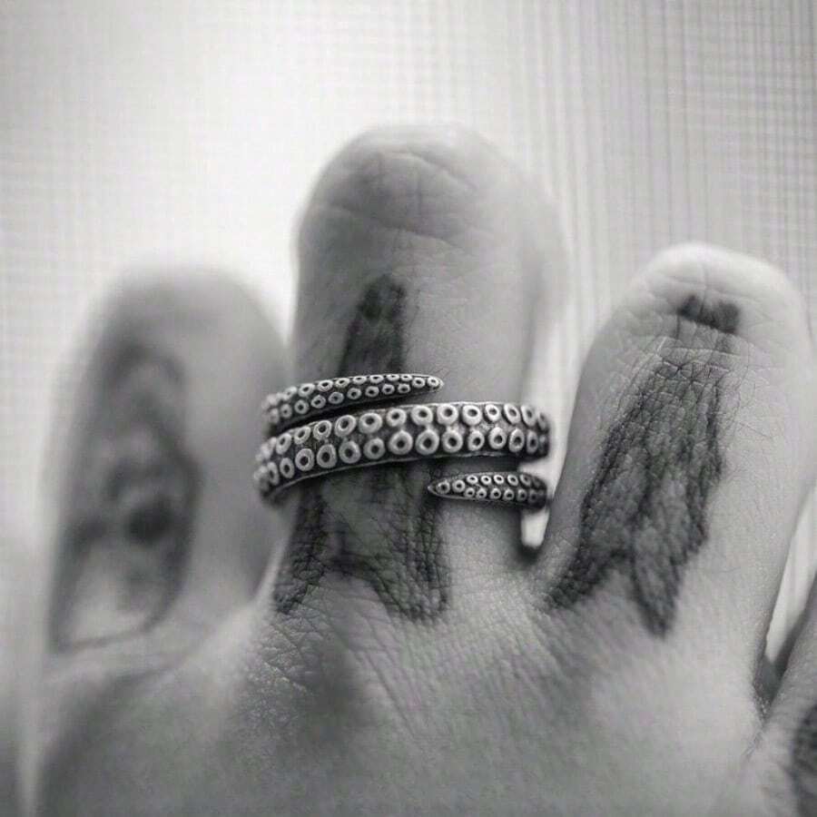 Tentacle Ring, Octopus Ring, Squid Ring, Handmade Sea Monster Ring For ...