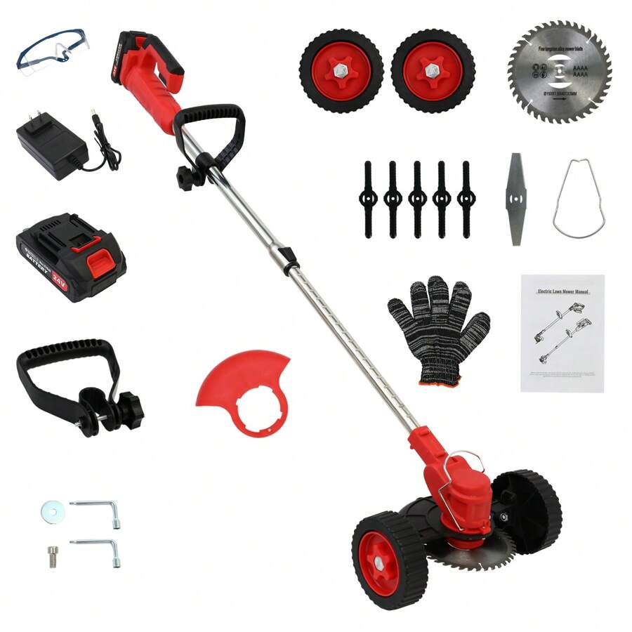 Cordless Weeds Eater Electric Brush Cutter Lawn Edger Grass String ...
