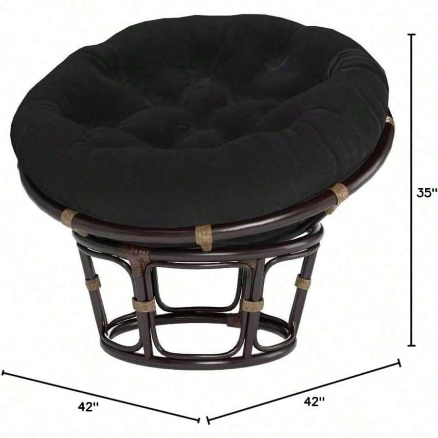 42-Inch Rattan Papasan Chair Replacement Frame (Cushion Not Included ...