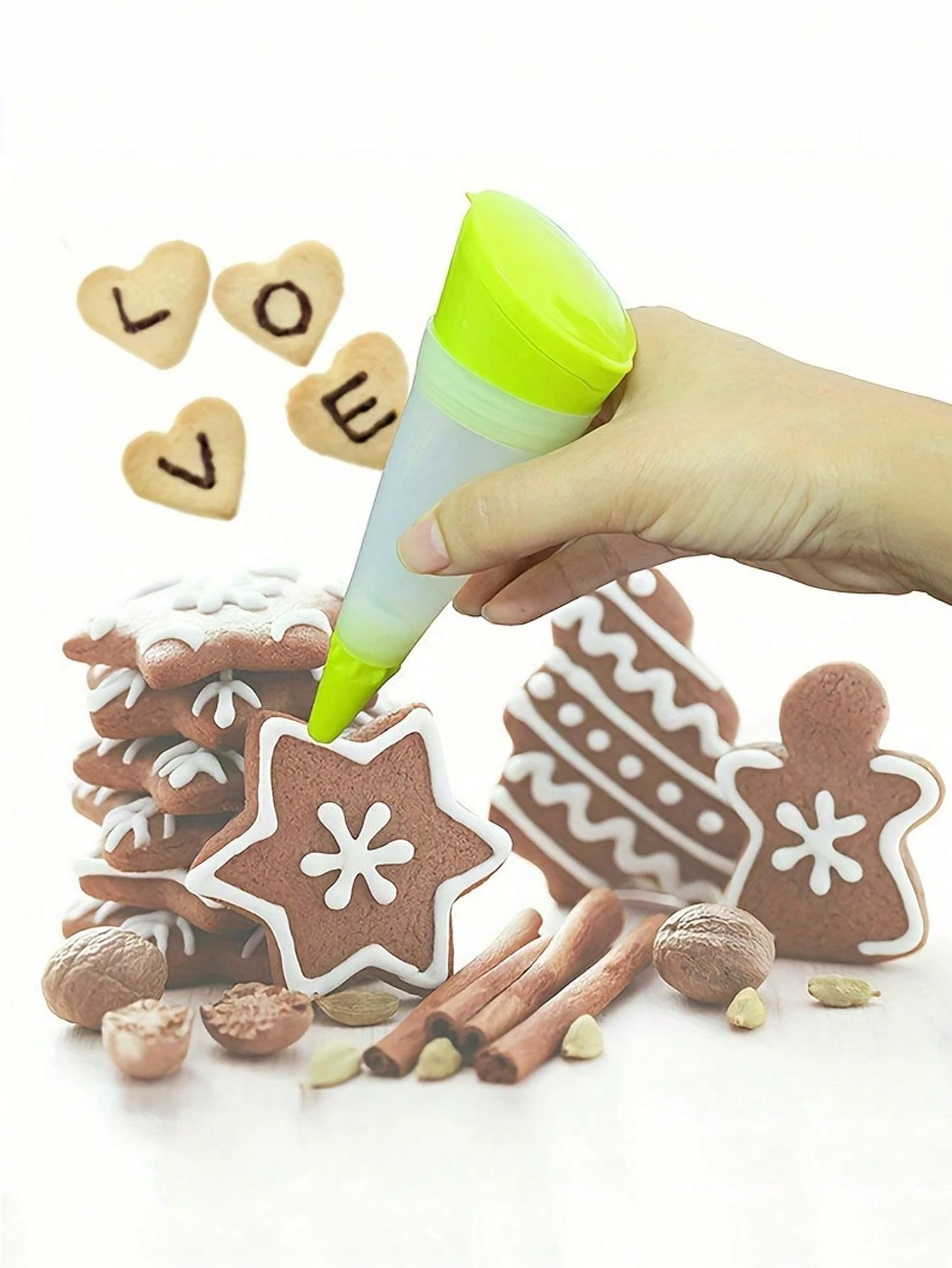Dessert Decorating Syringe Set, Pipping Cake Decorating Kit, For ...