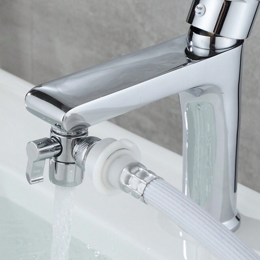 1pc Universal Faucet Splitter, 1 To 2 Water Outlet Adapter, Kitchen ...