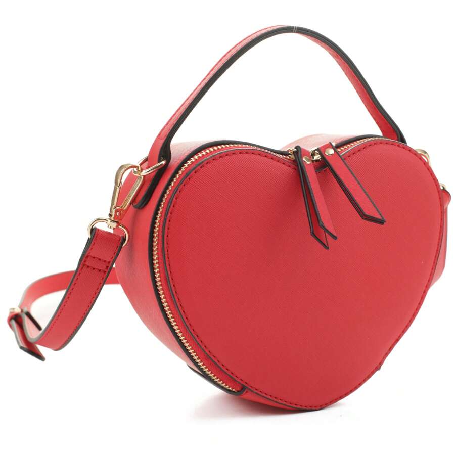 Women's Cute Heart Shape Small Top Handle Satchel Crossbody Purse ...
