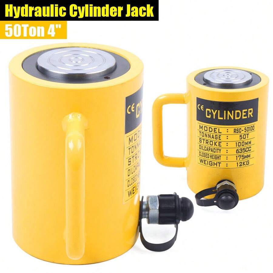 50-TON HYDRAULIC RAM JACK Porta Power Type Cylinder Lifting Jacks Rams ...