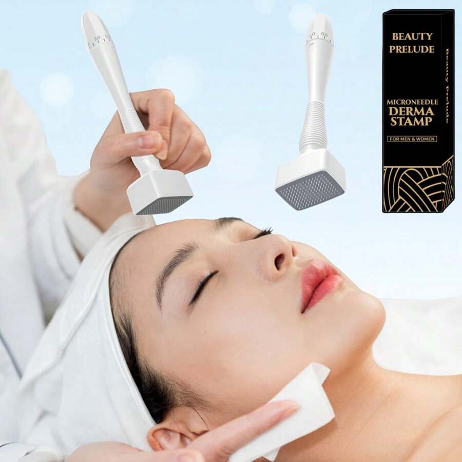 Derma Stamp Microneedle Roller For Face, Derma Roller For Beard ...