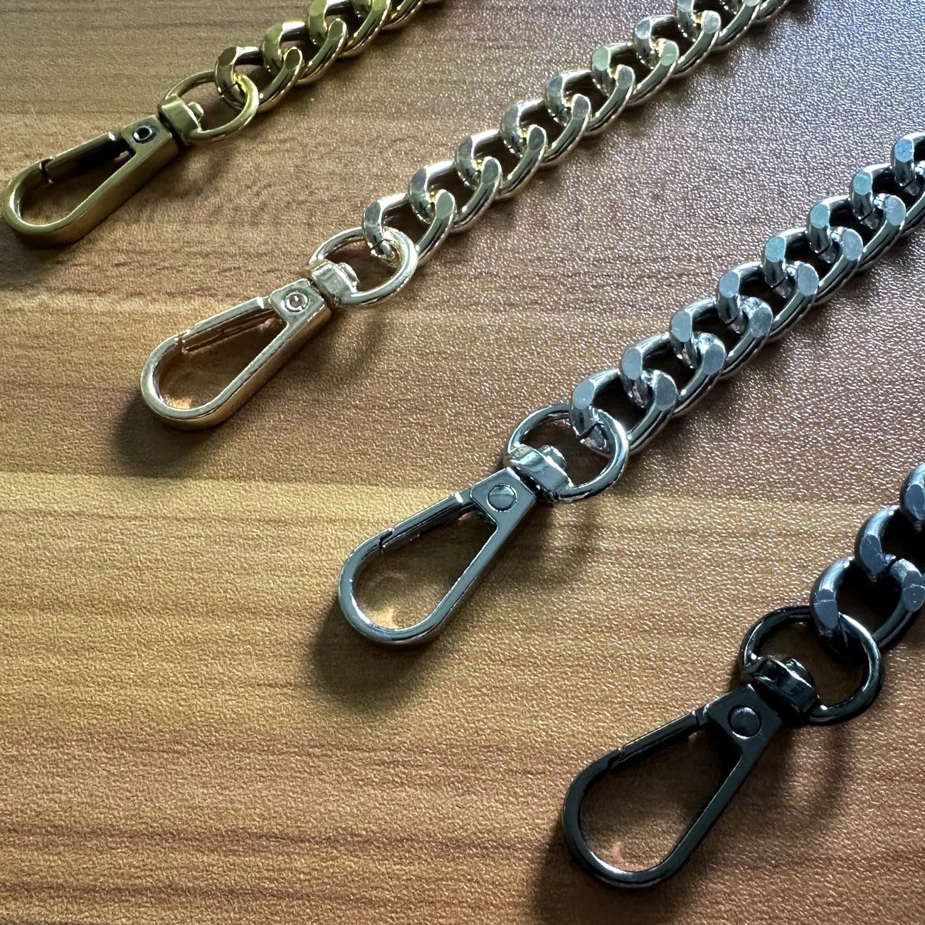 Aluminum Chunky Purse Chain Handles - Adjustable Short Strap ...