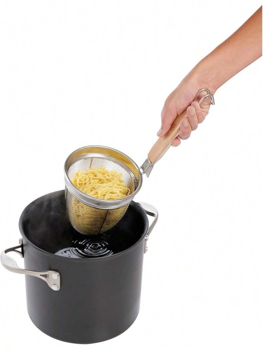 Spider Strainer, 6-Inch Stainless Steel Mesh Strainer Basket With 7.5 ...