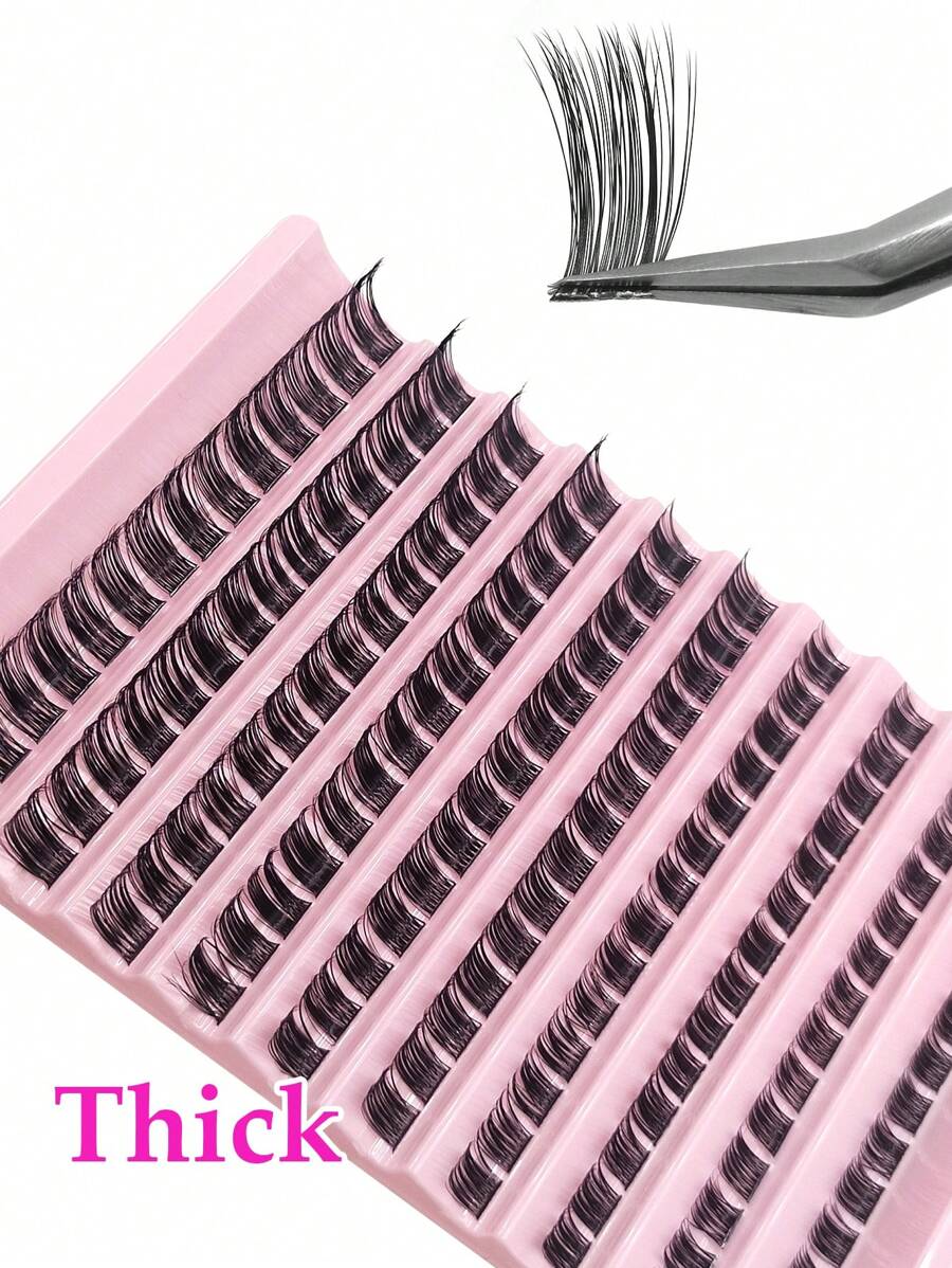 140 Pcs D Curl Cluster Lashes 8-16mm Wispy Individual Lashes Natural ...