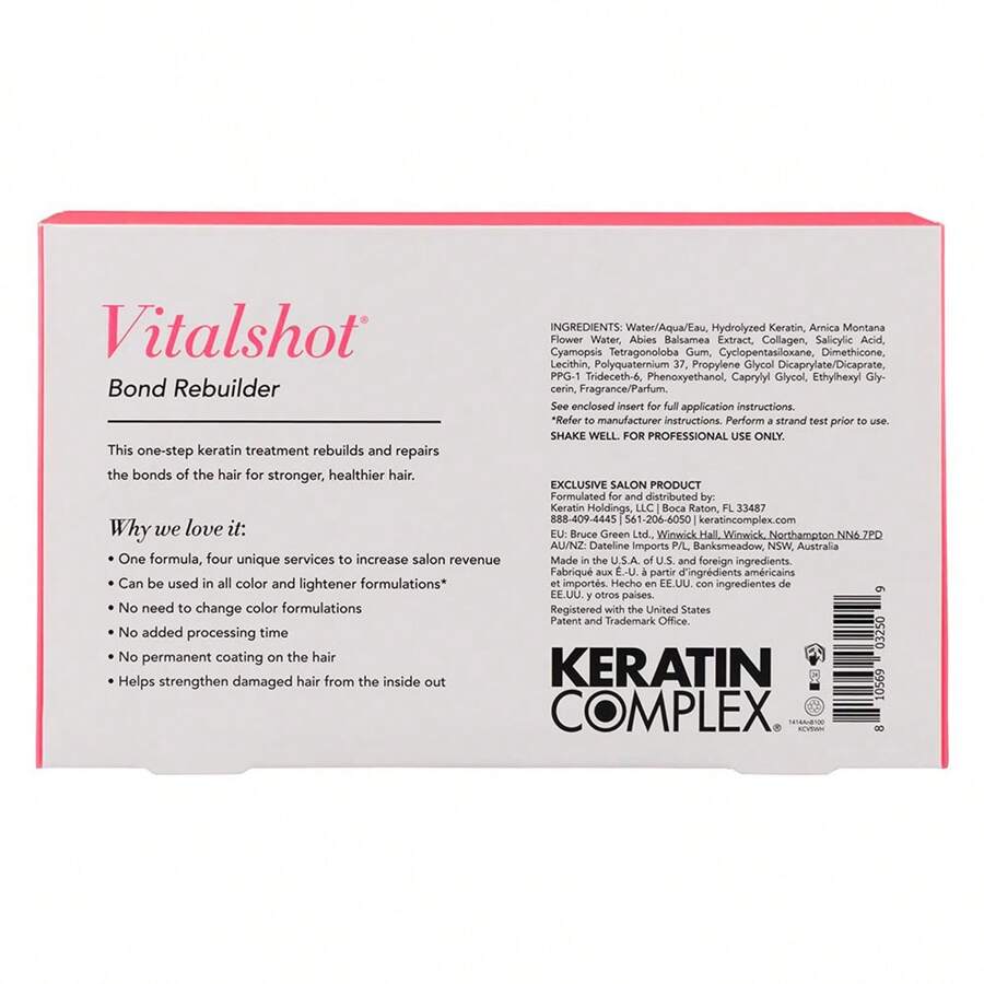 Keratin Complex Bond Rebuilder Vitalshot One-Step Treatment 10 Ampules ...