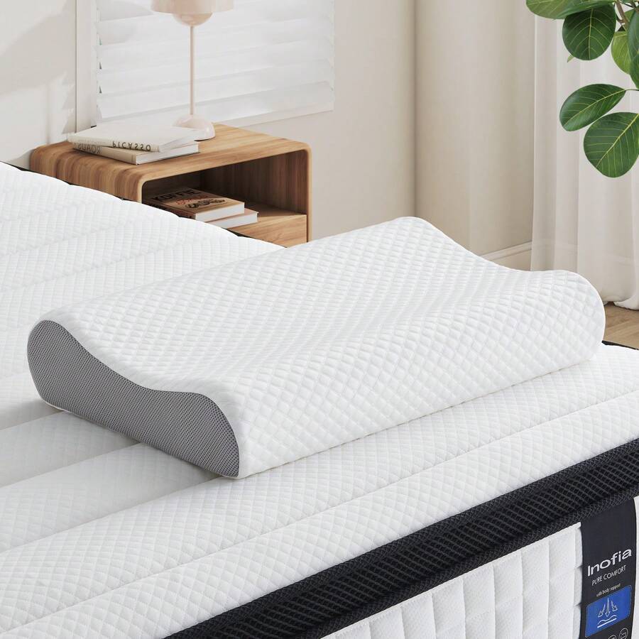 Inofia Inofia 12 Inch Hybrid Mattress With Free Memory Foam Cervical ...
