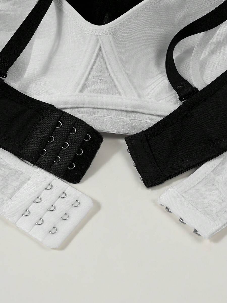 2Pcs Girls Teen Solid Triangular Cup Bra, For Girls And Teens ...