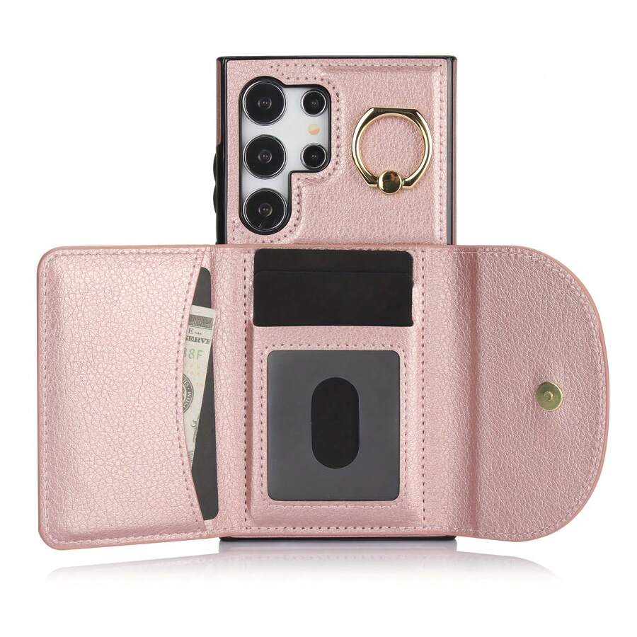 Versatile Phone Faux Leather Case With Stand Wallet And Ring Holder For ...