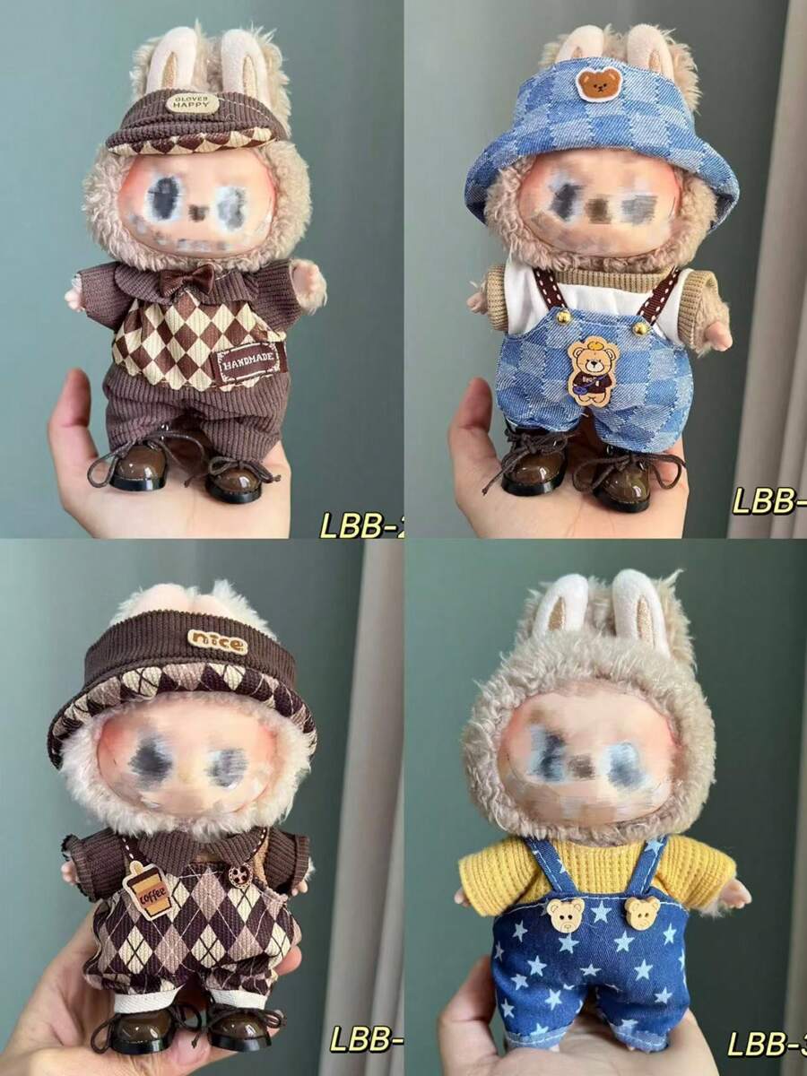Labubu Plush Doll 17cm Clothing Set For 1st And 2nd Generation Labubu ...