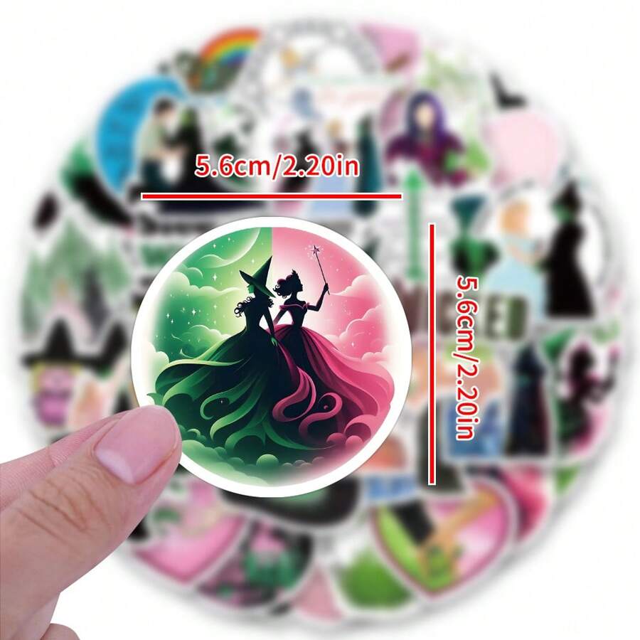 62PCS Wicked Stickers Vinyl Aesthetics Stickers Scrapbooking, Diary ...