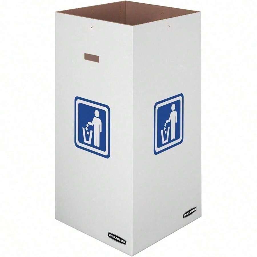 10 Pack 42 Gallon Corrugated Cardboard Trash And Recycling Containers ...