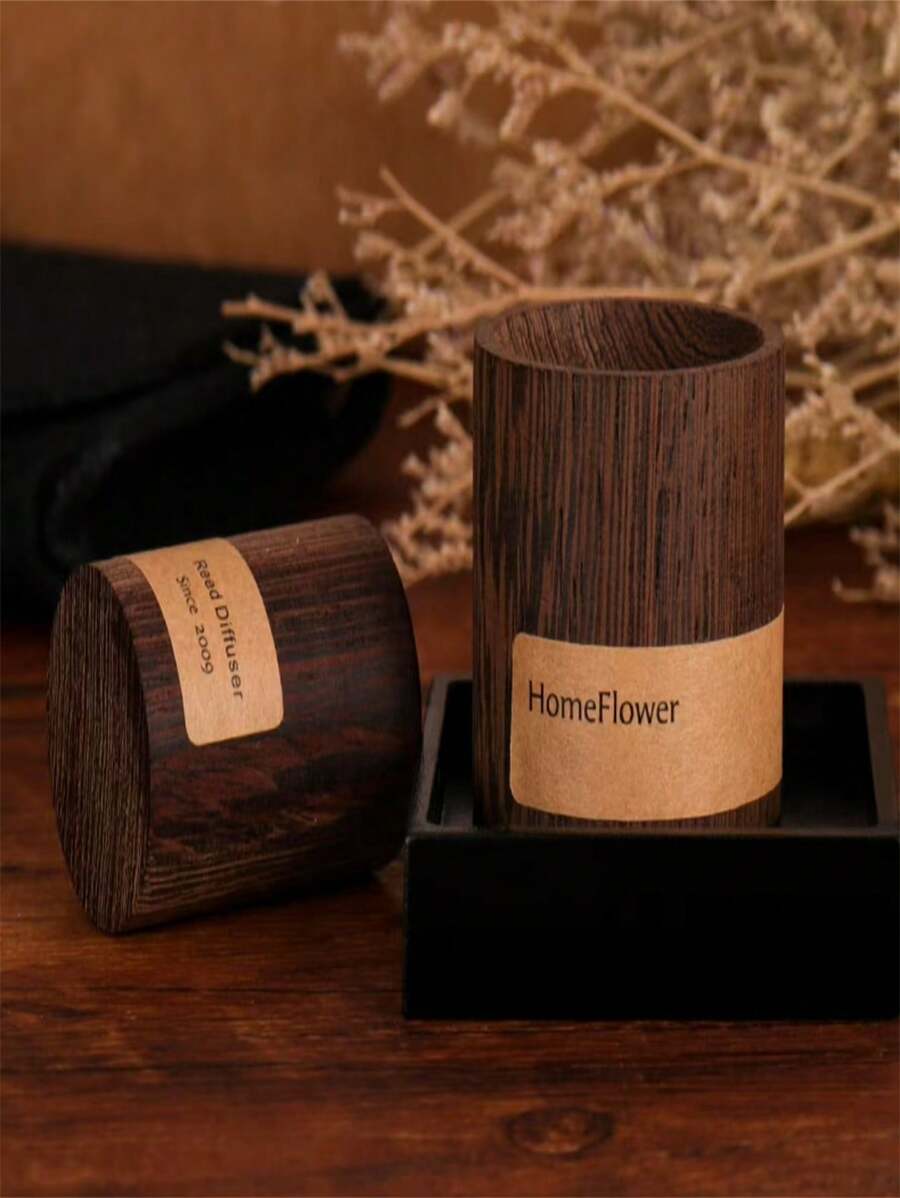 HomeFlower Pure Solid Wood Aromatherapy Decoration, A Large Cylindrical ...