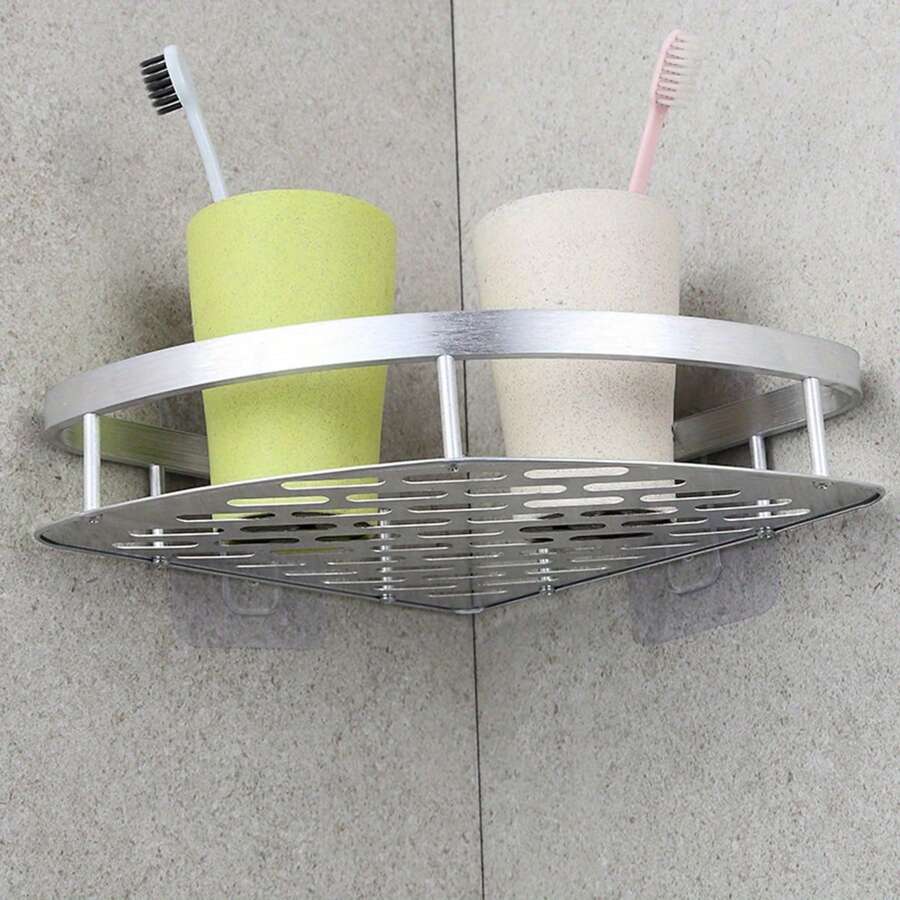 1pc Triangle Wall Mounted Shelf, No Drilling Required, For Bathroom ...