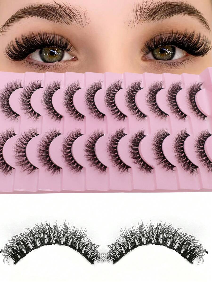 10 Pairs Of Popular Outfits, Manga, Fake Eyelashes, Natural Simulation ...