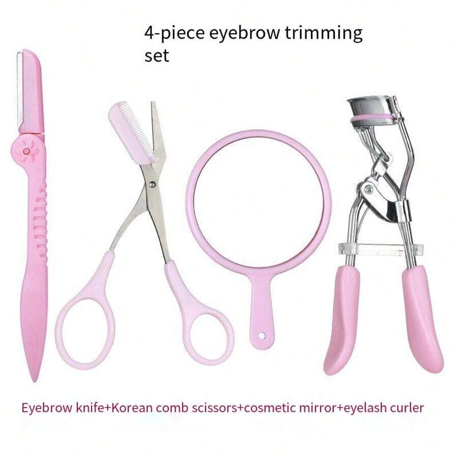 2-In-1 Eyelash Curler & Eyebrow Trimmer Set, Professional Eyebrow ...