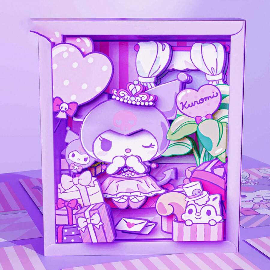 Sanrio 1pc Sanrio Kuromi Silent Book New 3D House DIY Craft Kit, No ...