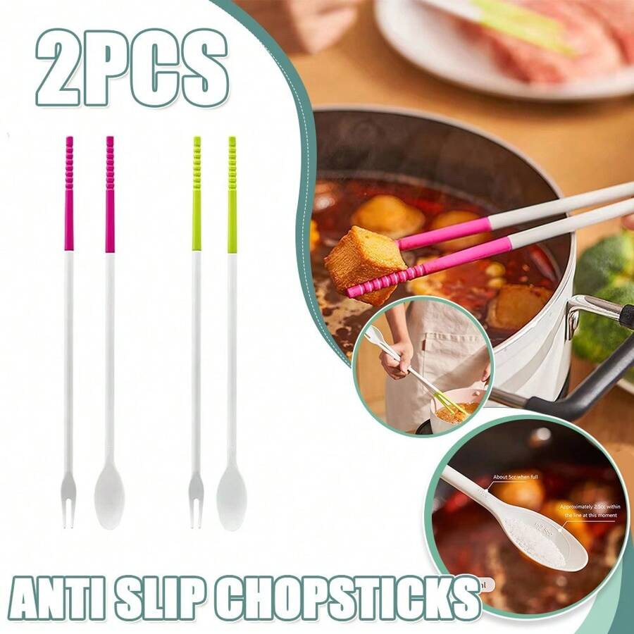 2pcs 30.5cm Extra Long Cooking Chopsticks, Hot Pot Chopsticks, Stir ...
