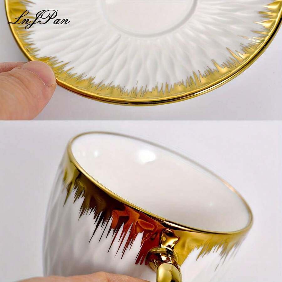 Tea Cups And Saucers Set Of 6, Tea Cups And Saucers Set With Gold Trim ...