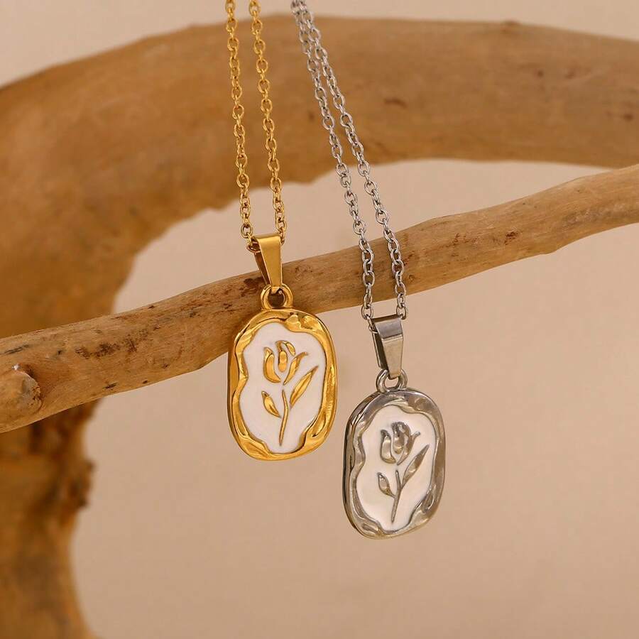 S SHOPBOHO 1pc Minimal Daily Wear Basic Jewelry Stainless Steel Jewelry ...