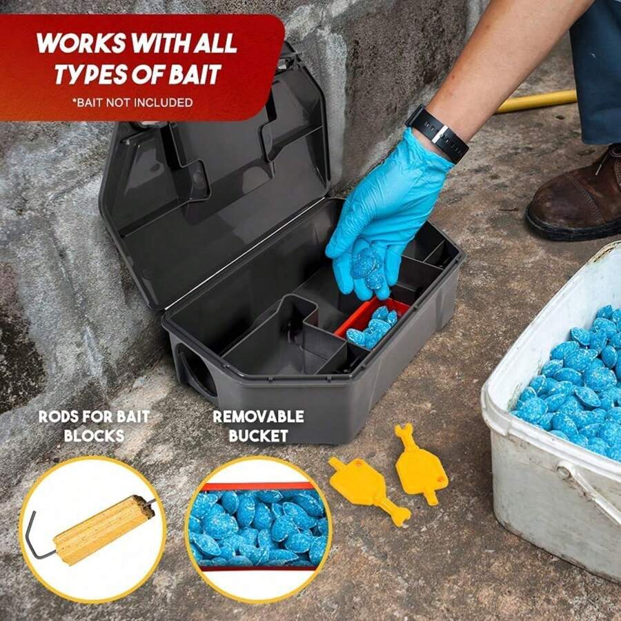 Station Rodent Bait Station With Key Eliminates Rats Fast. Keeps ...
