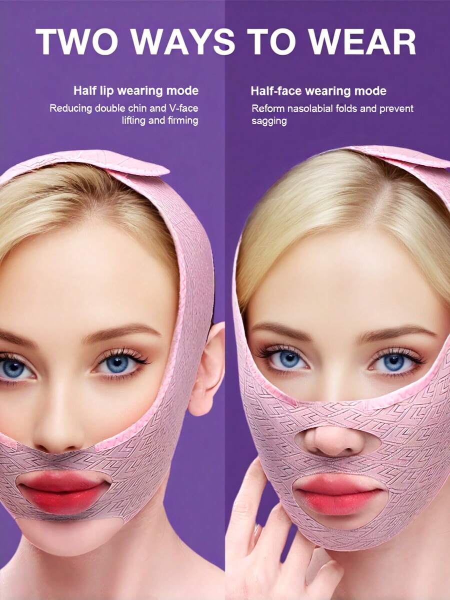 [1pc] New Facial Wrinkle Sleep Compression Mask, V-Shaped Face Lifting ...