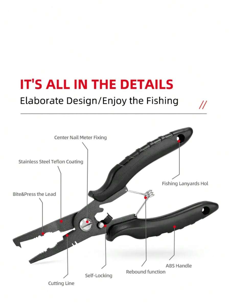 Multi-Functional Anti-Salt Water Fishing Gear Needle Tip Fish Clamp ...