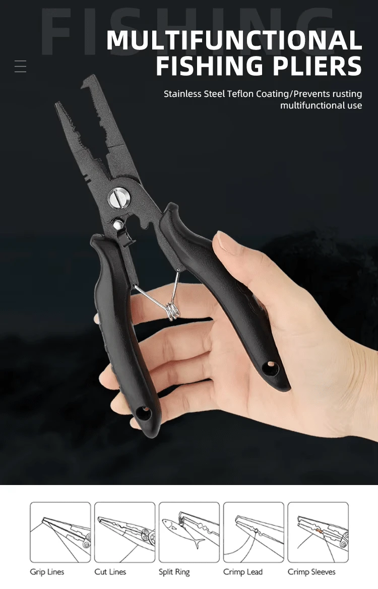 Multi-Functional Anti-Salt Water Fishing Gear Needle Tip Fish Clamp ...