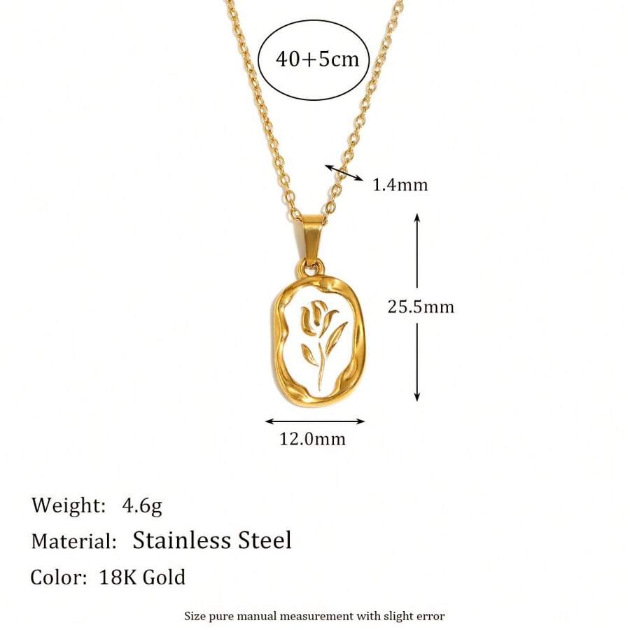 S SHOPBOHO 1pc Minimal Daily Wear Basic Jewelry Stainless Steel Jewelry ...