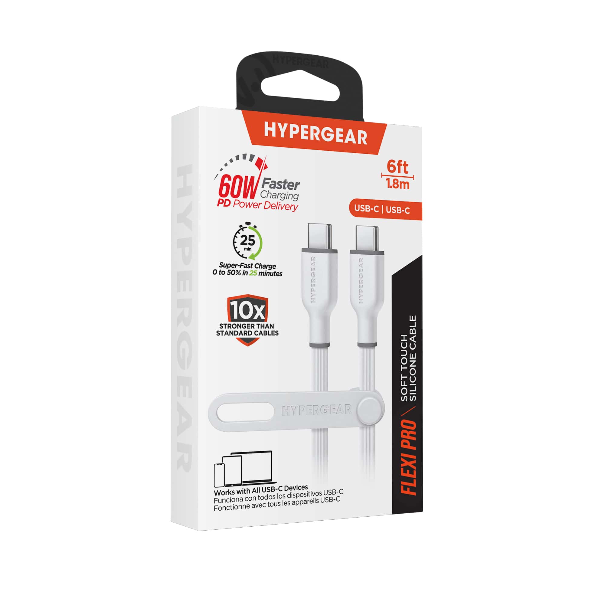 HyperGear Cable USB-C a USB-C HyperGear Flexi PRO de 6 pies | Mode de ...