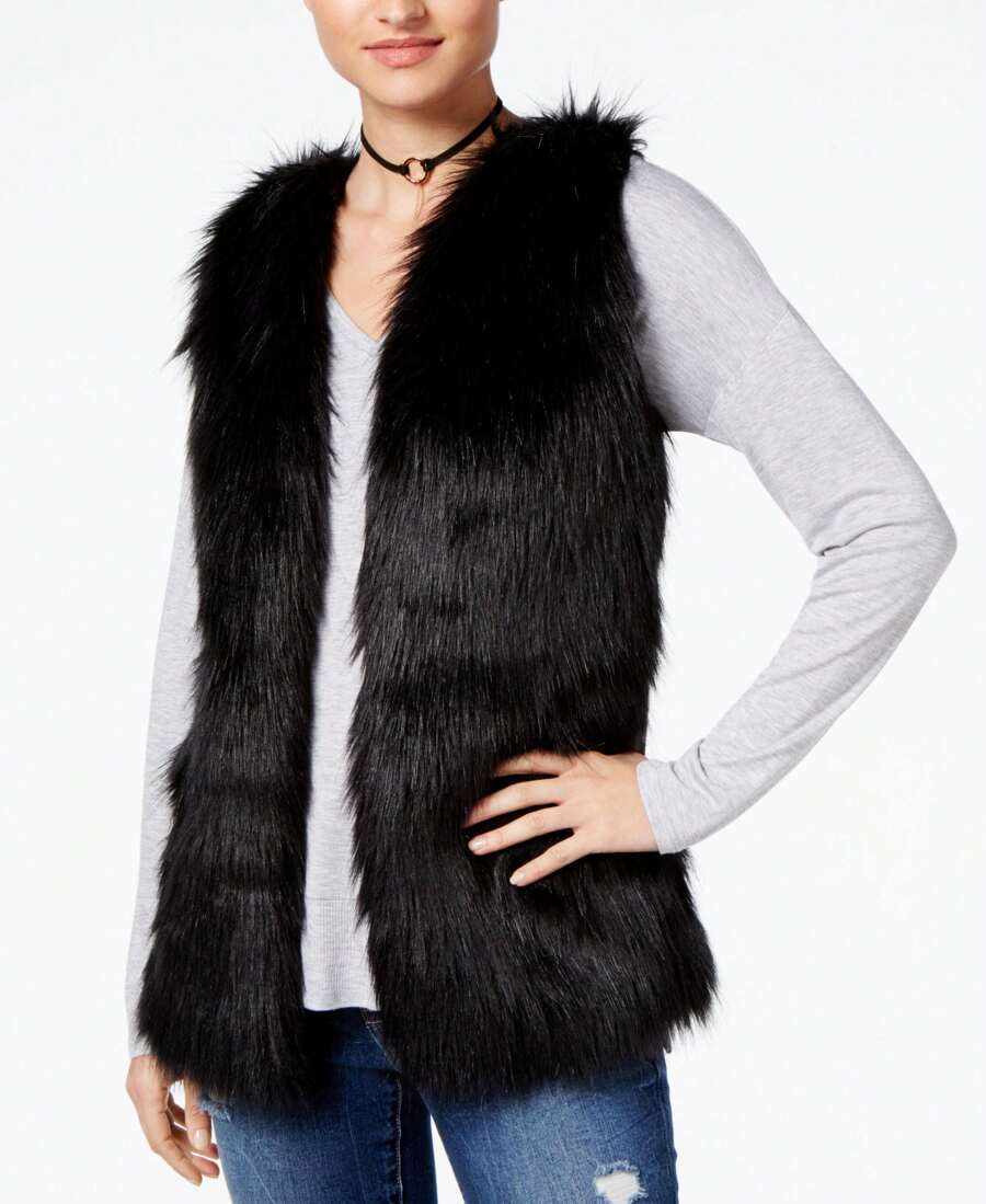 Hippie Rose Juniors Faux Fur Sweater Vest | SHEIN USA