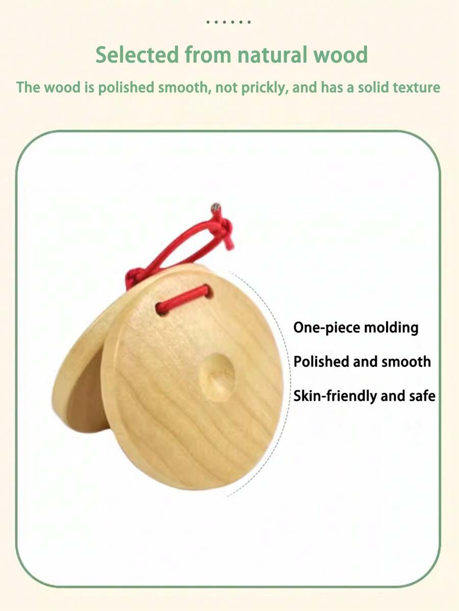 Wooden Hand Clapper Finger Castanets Percussion Instrument, Suitable ...