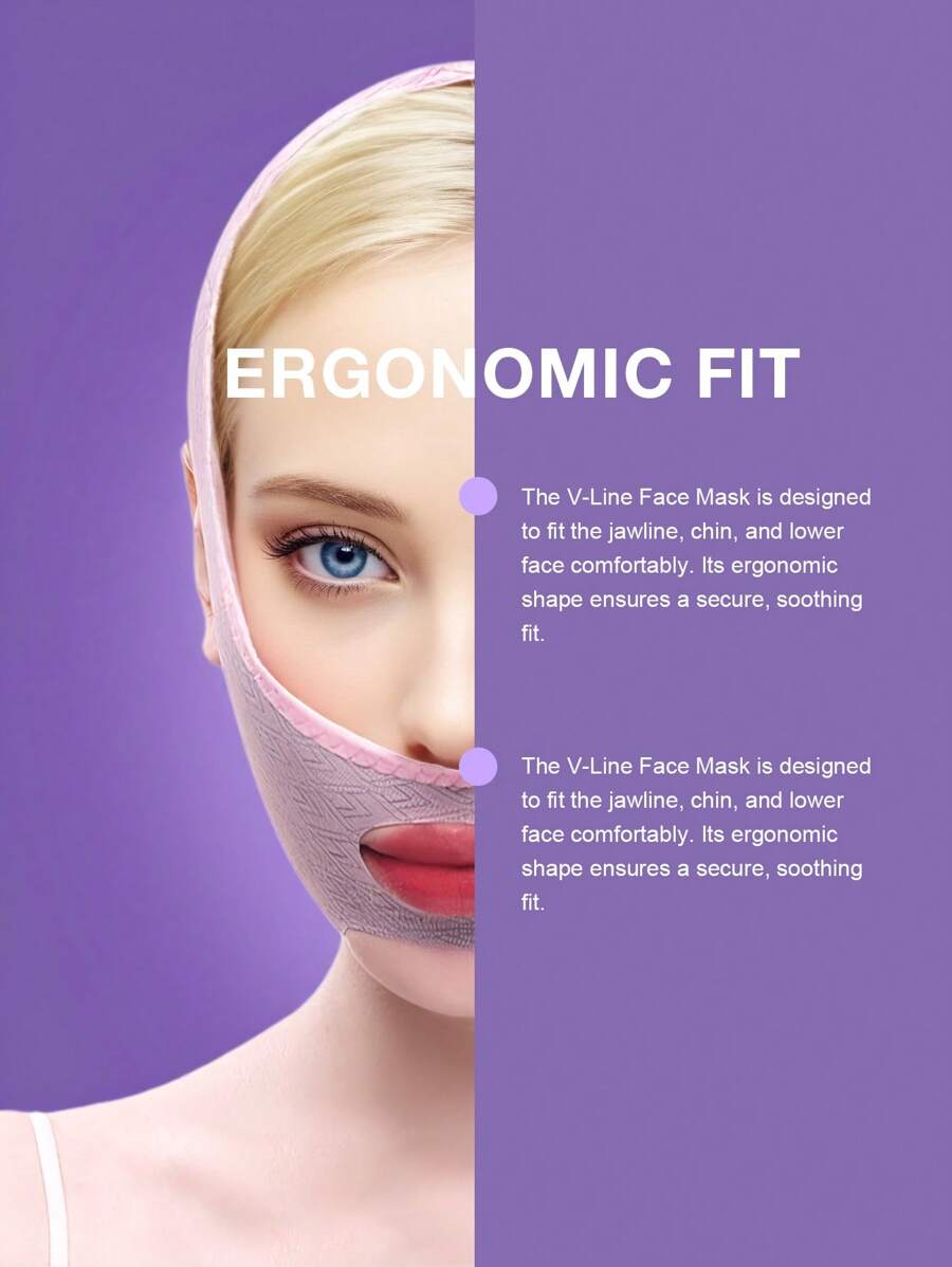 [1pc] New Facial Wrinkle Sleep Compression Mask, V-Shaped Face Lifting ...