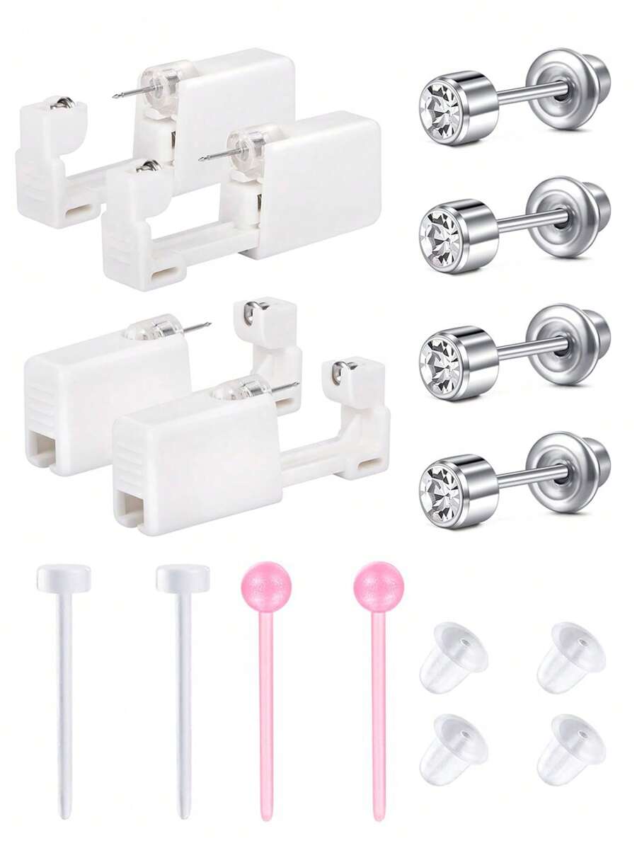 CIZME Ear Piercing Kit Disposable Ear Piercing Gun Nose Piercing Kit ...